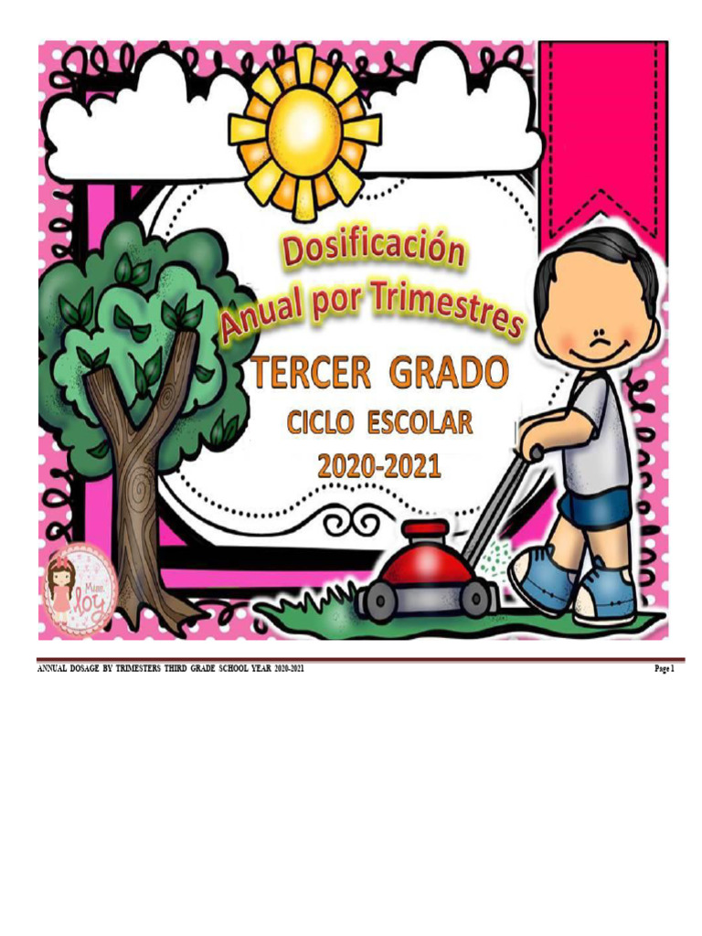 ANNUAL DOSAGE 3RD GRADE 2020-2021 Excellent | PDF | Multiplication ...