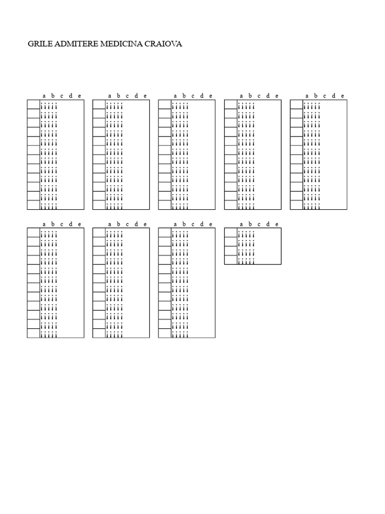 Grile Medicină - Formular | PDF