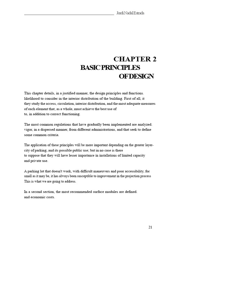 Basic Design Principles PDF | PDF | Parking | Elevator