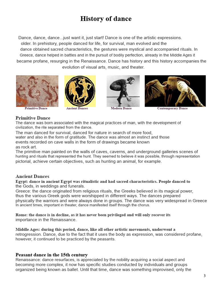 History of Dance | PDF | Dances | Rituals