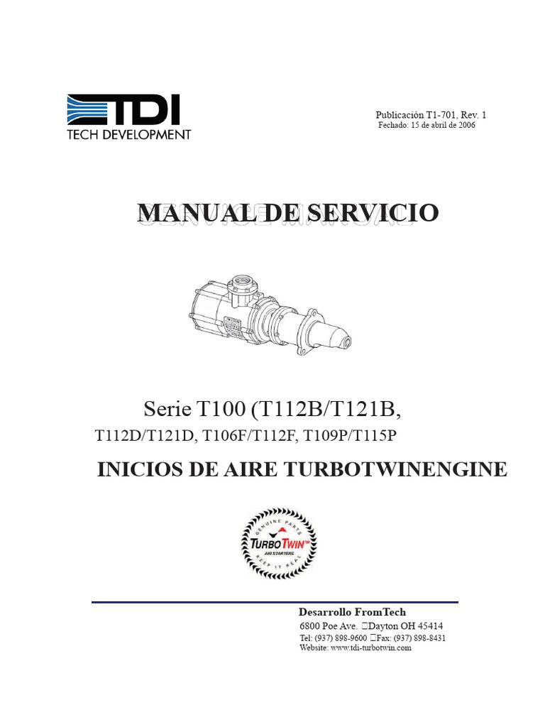 Manual de servicio T112 | PDF | Eje | Rodamiento (Mecánico)