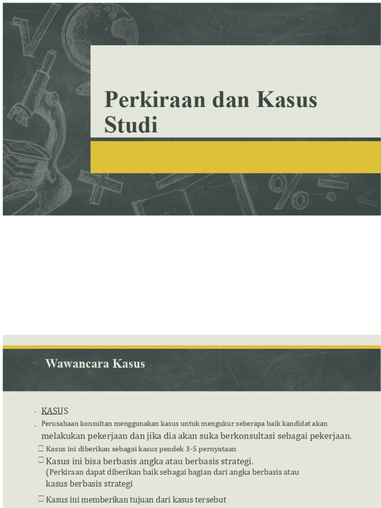 Perkiraan Dan Studi Kasus | PDF