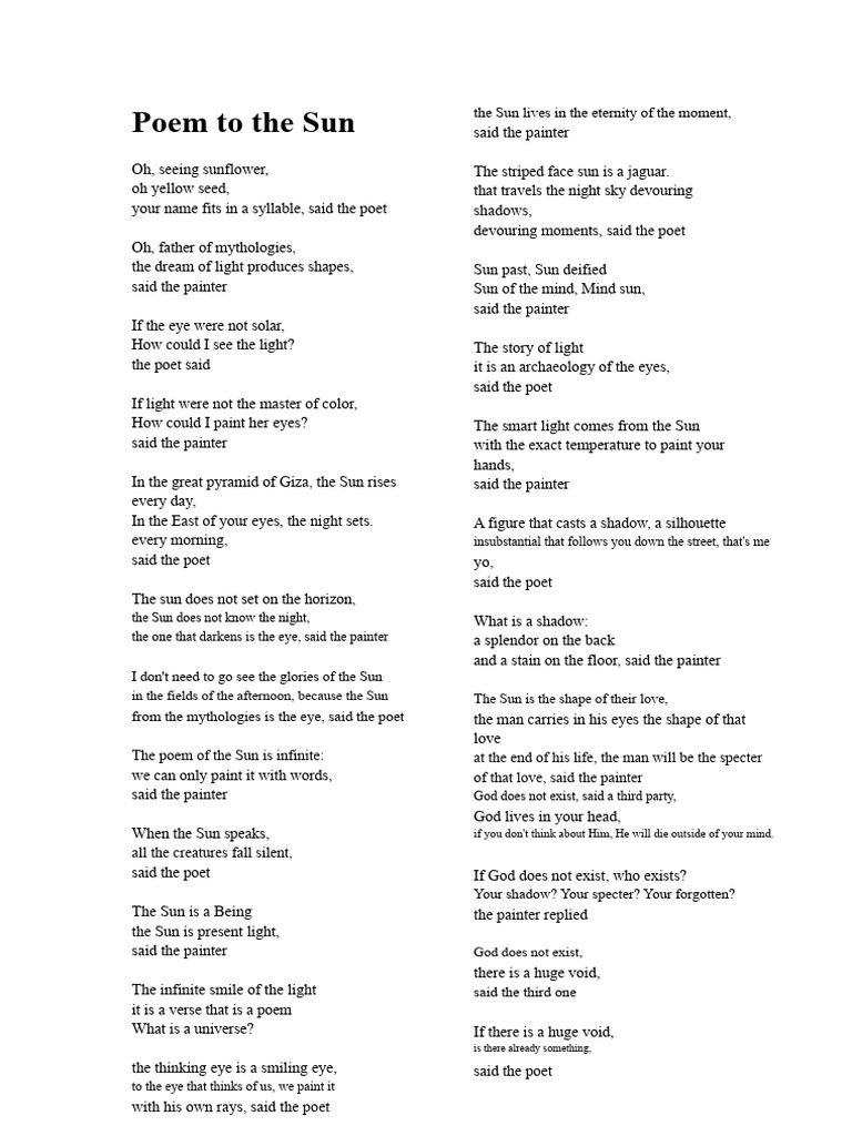 Poem to the sun | PDF