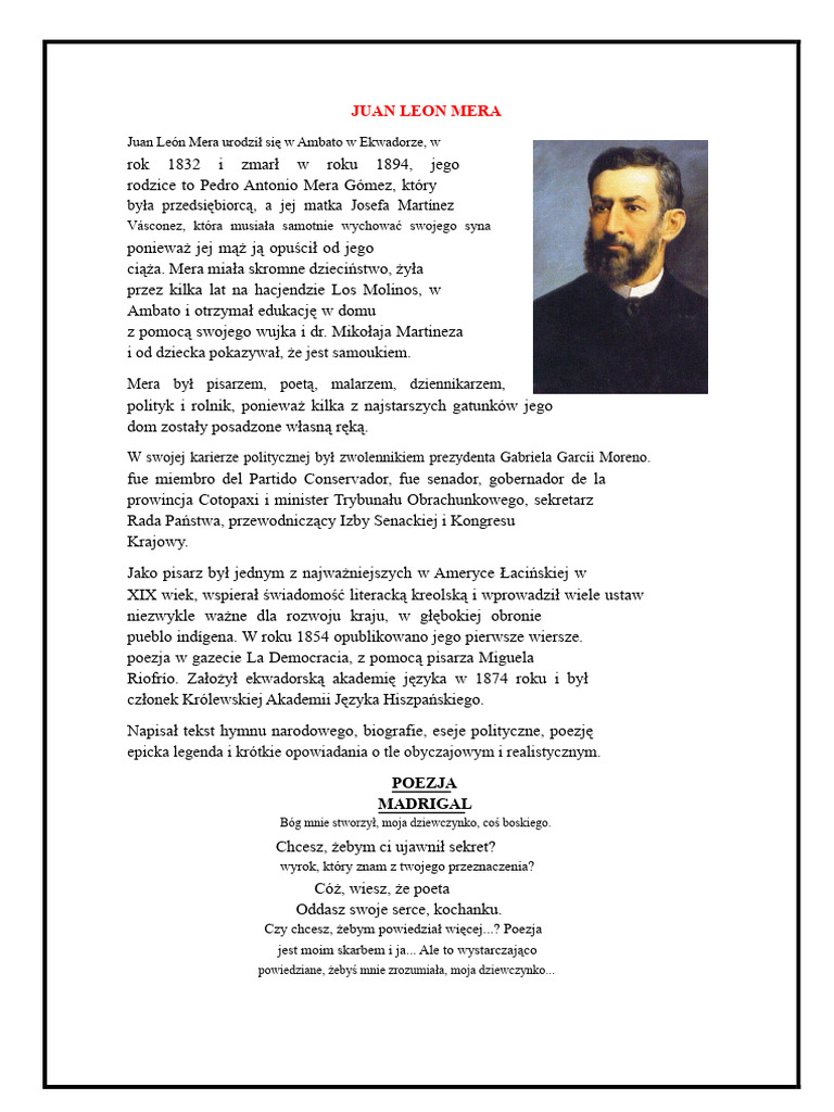 Juan Leon Mera | PDF