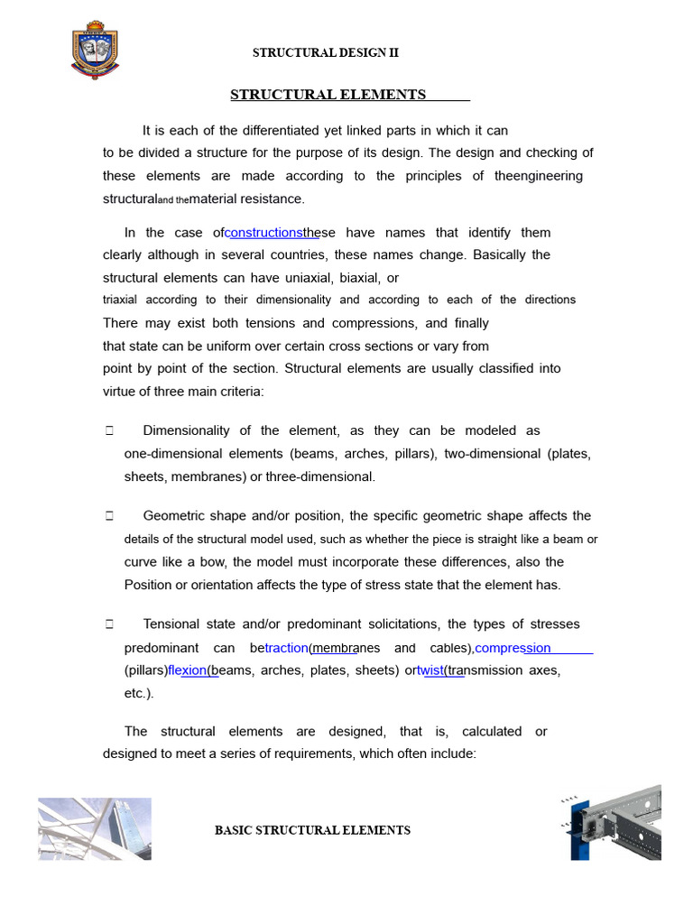 Structural Elements | PDF | Stiffness | Stress (Mechanics)