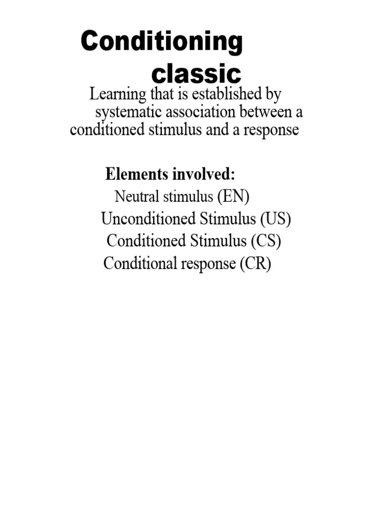 Classical Conditioning | PDF