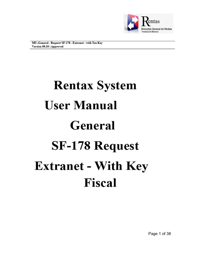 SF-178 Request User Manual for Rentax System | PDF | Taxes | Websites