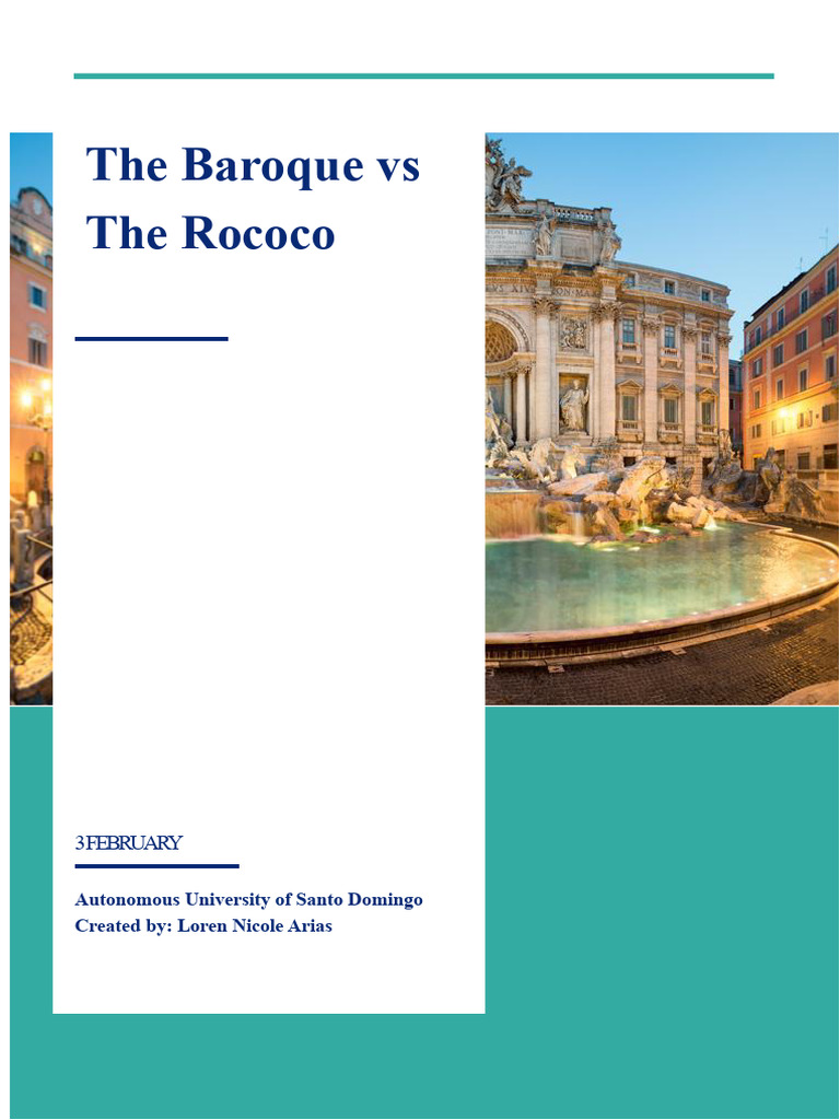 The Baroque Vs The Rococo PDF | PDF | Baroque | The Arts