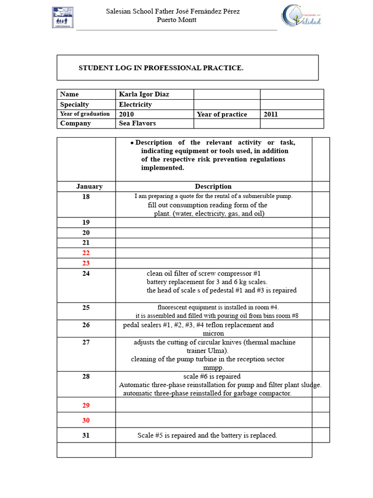 Logbook Practice Assistant Electricity | PDF | Mechanical Engineering ...