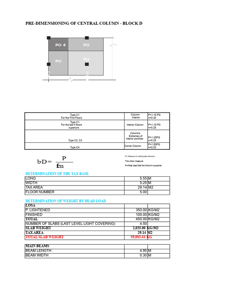 Pre-Dimensioning of Columns | PDF | Beam (Structure) | Column