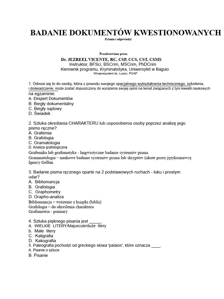 Pytania I Odpowiedzi Na Temat QDE | PDF