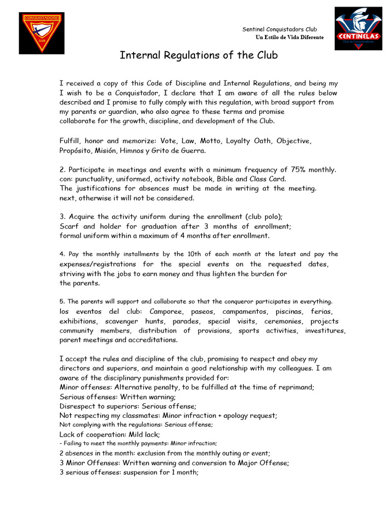Internal Regulations | PDF | Justice | Crime & Violence