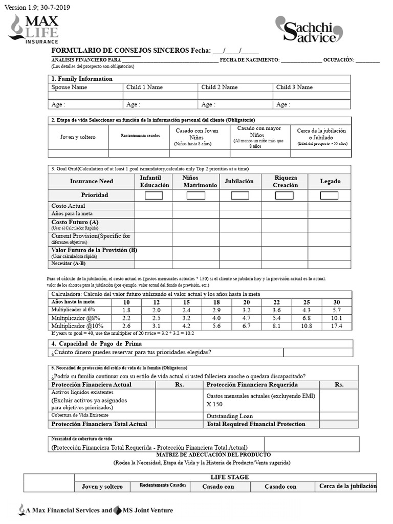 Sachchi Advice Form Agency Nov19 PDF | PDF | Pensión | Industrias de ...