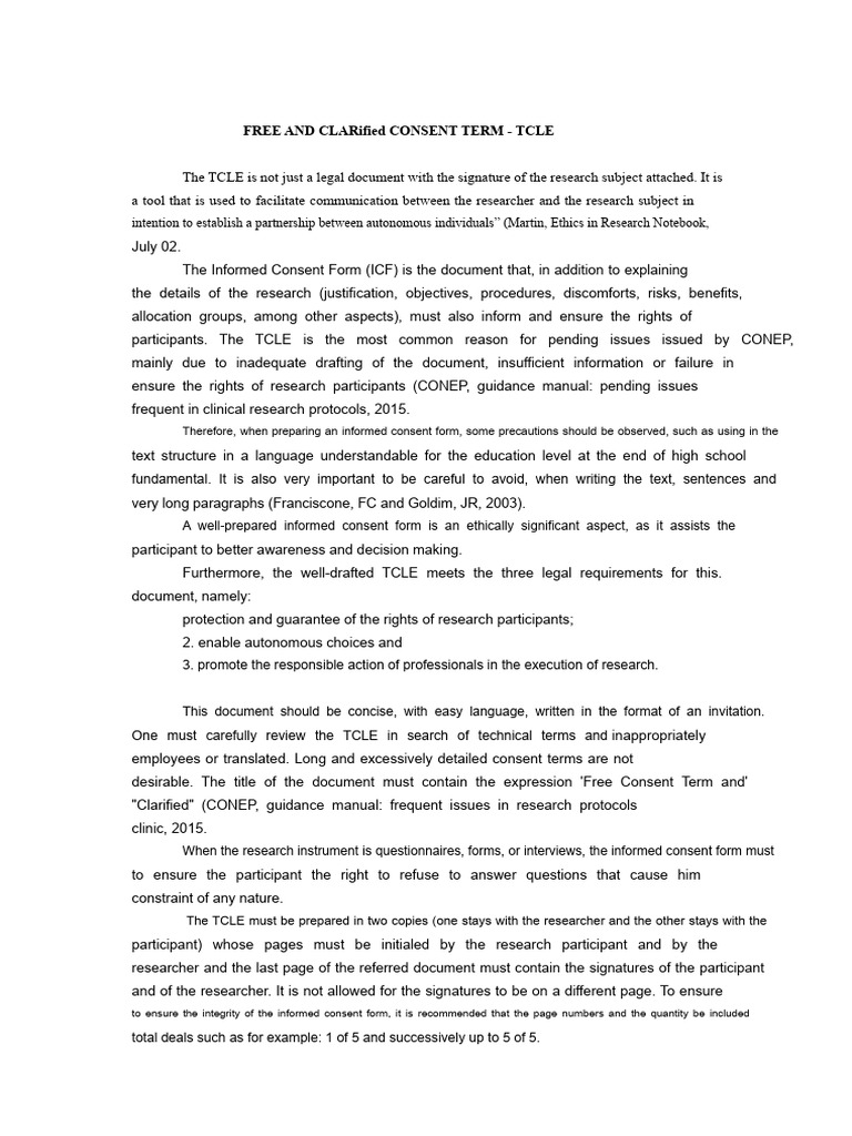Model 01 Informed Consent Term - New Version | PDF | Informed Consent ...
