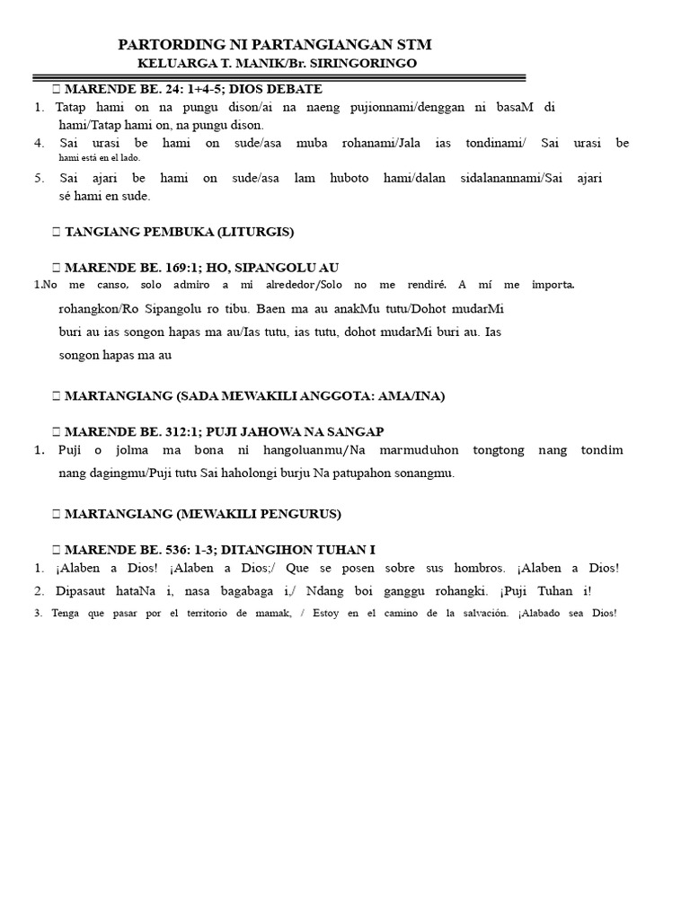 Mamoholi Stm | PDF | Adoración Cristiana Y Liturgia | Oración