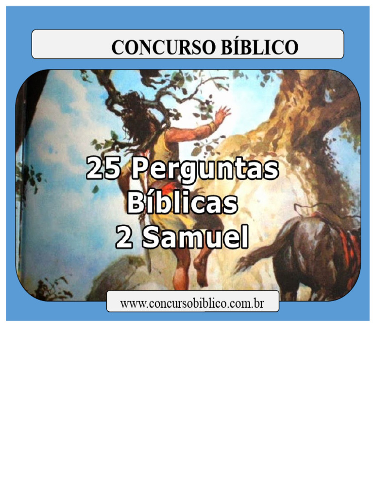 25 Preguntas Bíblicas Libro de 2 Samuel | PDF | David | Libros de Samuel