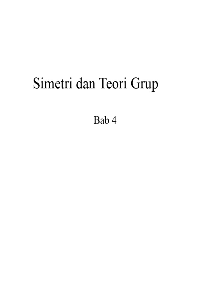 Simetri Molekul dan Teori Grup | PDF