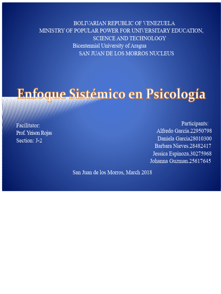 Systemic Approach in Psychology | PDF | Psychology | System