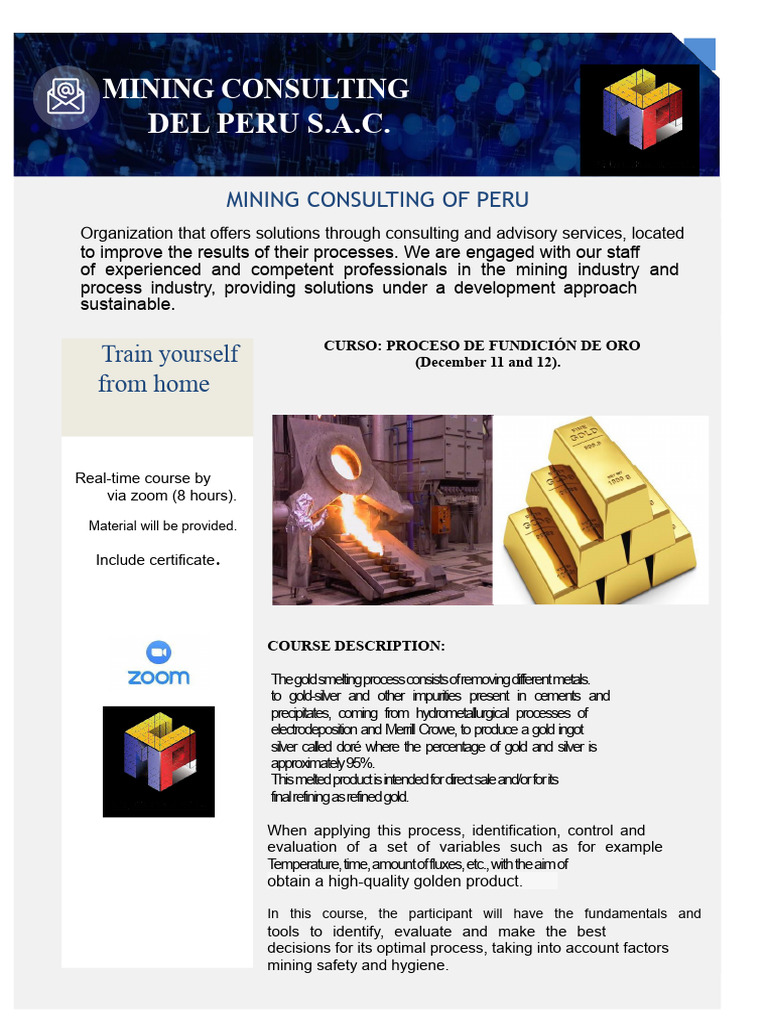 Gold Smelting Course - Online Training | PDF | Smelting | Peru