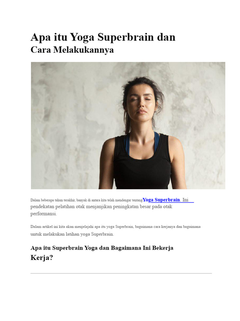 Superbrain Yoga PDF | PDF