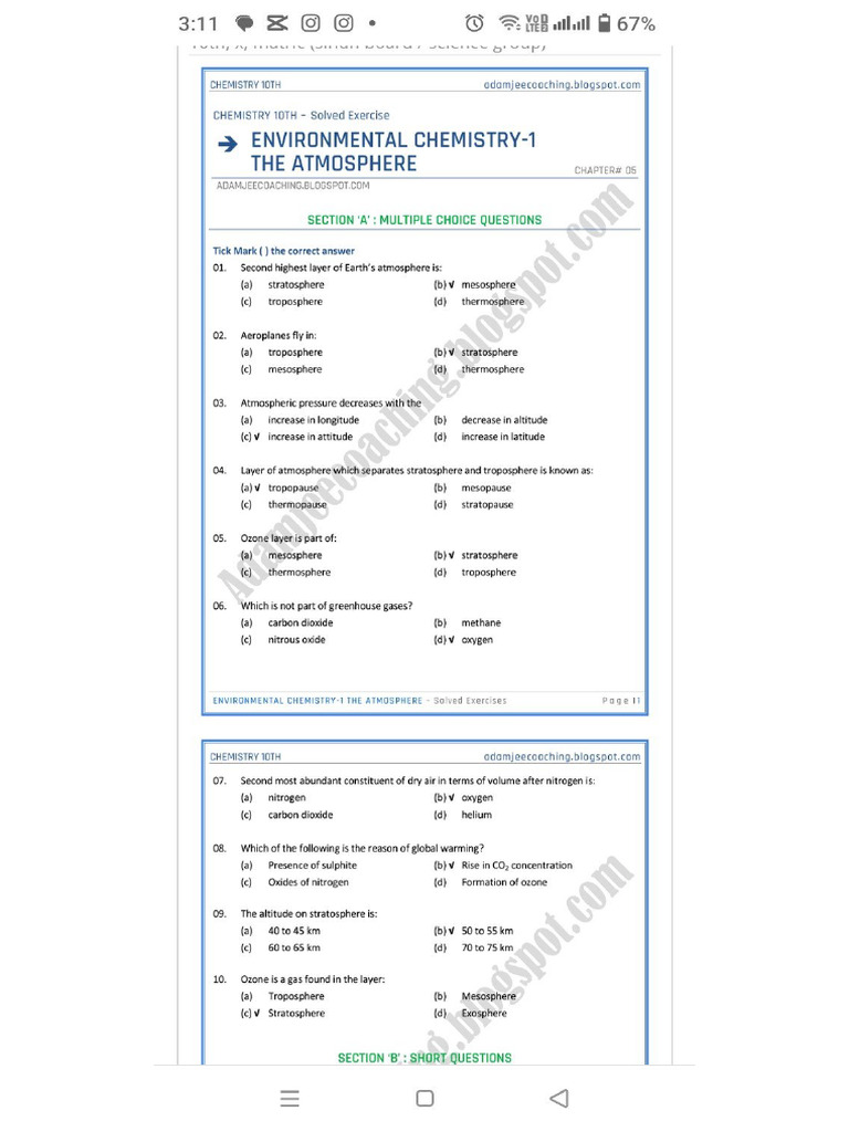 Class 10th CHP Environmental Chemistr | PDF