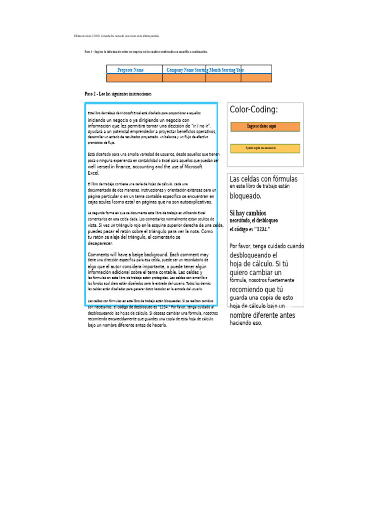 Plantilla Excel para Proyecciones Financieras | PDF | Estado de ...