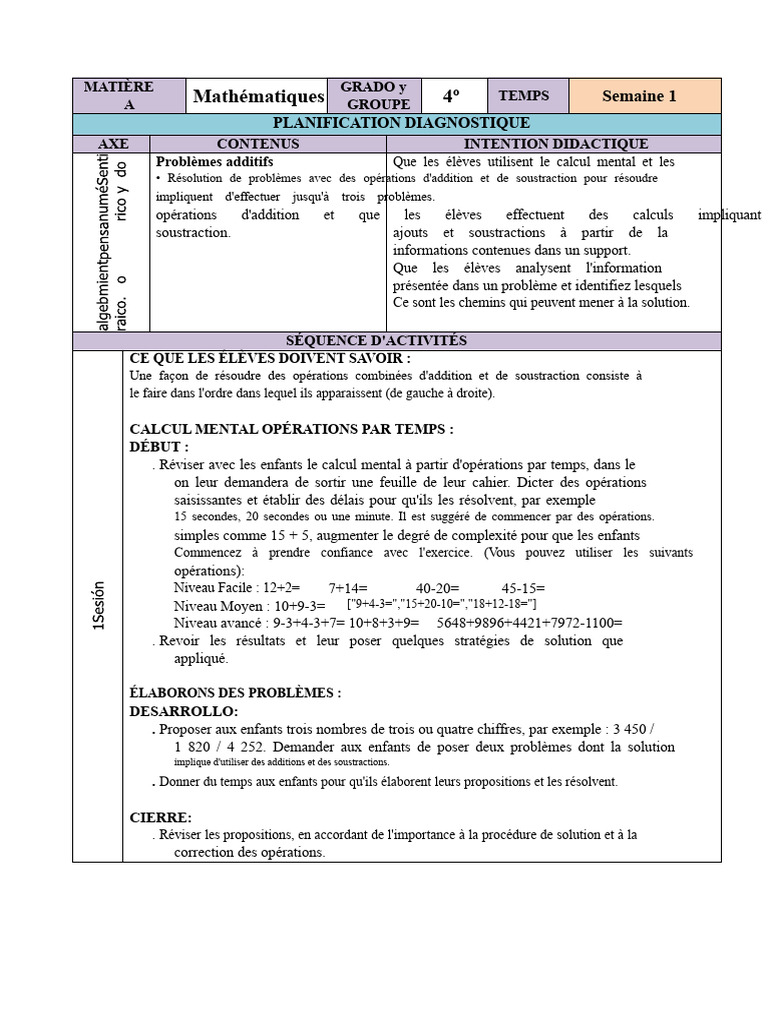 Résolution de problèmes d'addition et soustraction | PDF ...