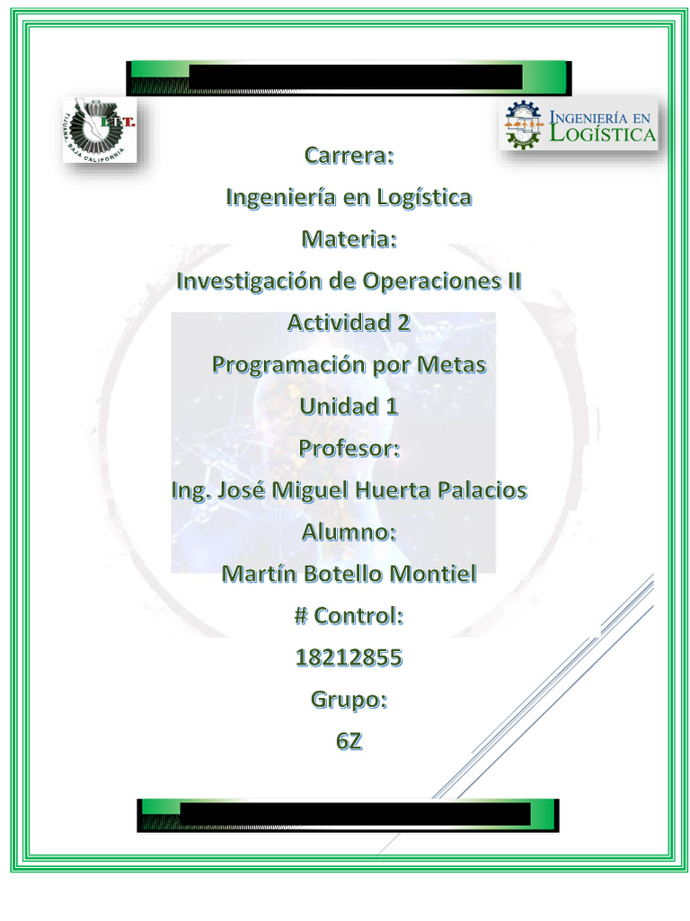 Activity 2 - Goal Programming | PDF | Linear Programming | Mathematical Optimization