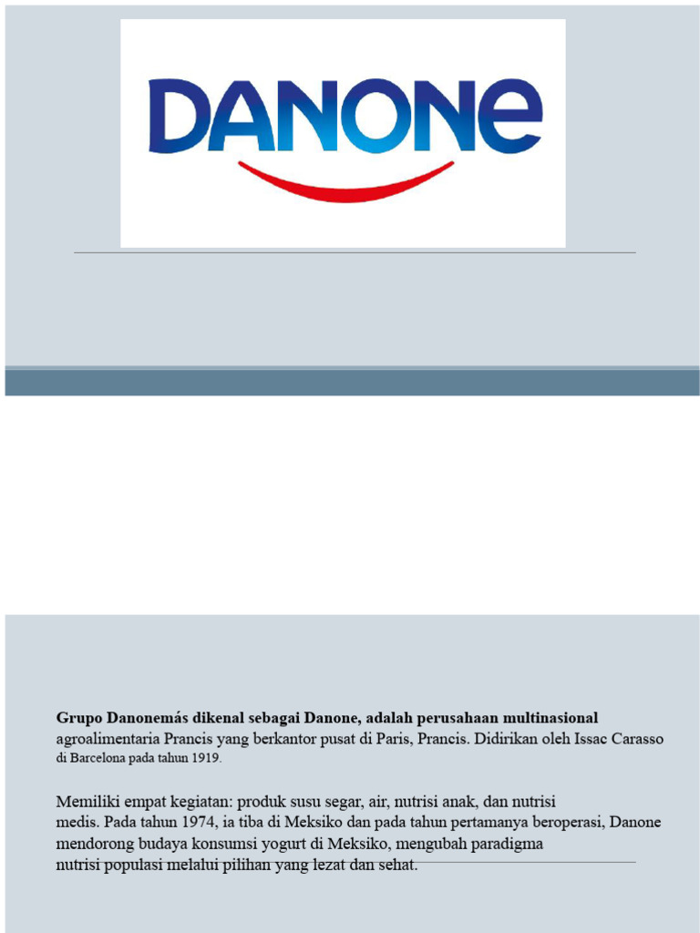 Analisis strategis Danone | PDF