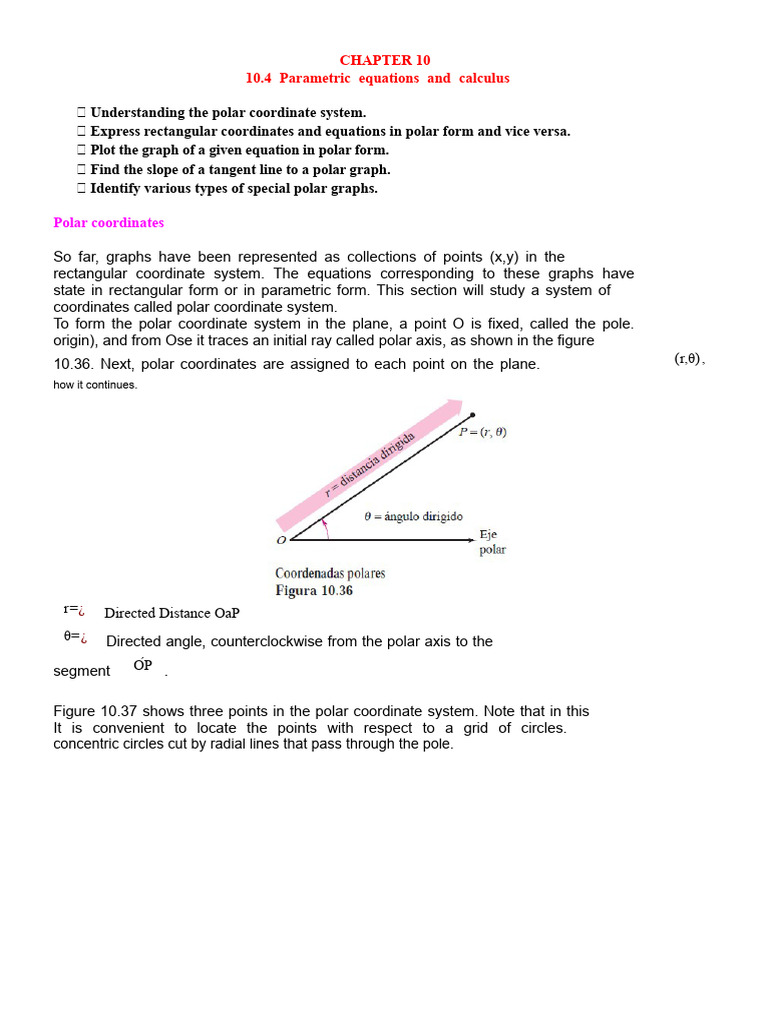 Polar Coordinates and Calculus Concepts | PDF | Coordinate System ...