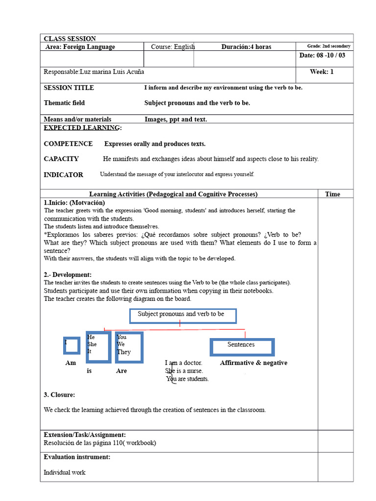 Sessions 1st Unit English 2nd Year 2017 | PDF | Learning | Teachers