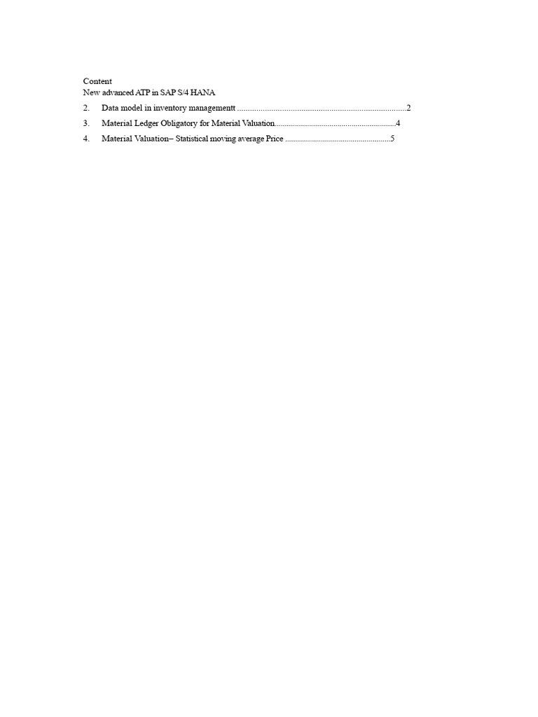 Advanced ATP & Material Valuation in SAP | PDF | Valuation (Finance ...