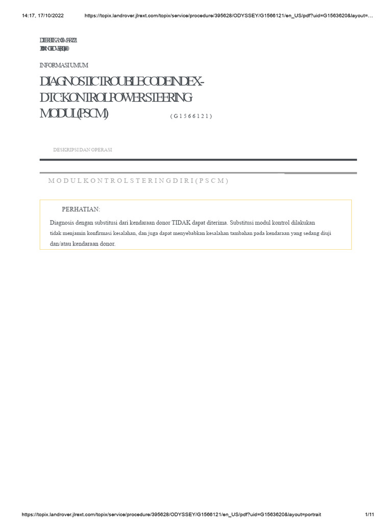 DTC Power Steering Control Diagnosis | PDF
