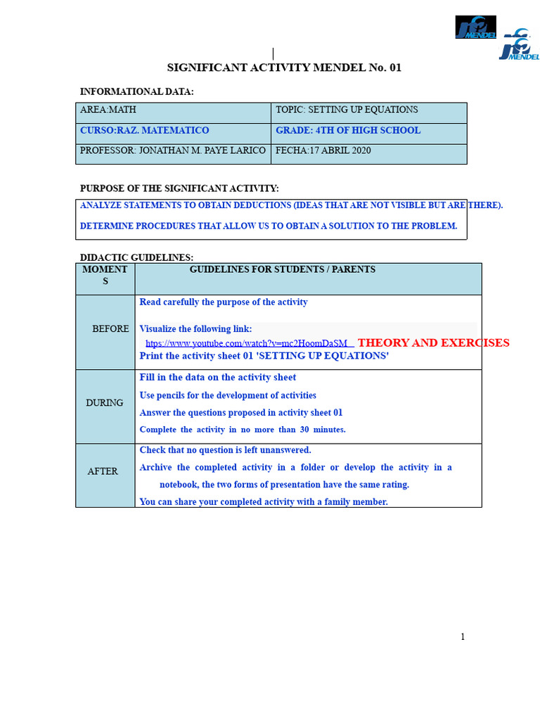 1ST Virtual Session RM 4TH Secondary - Jonathan. Paye | PDF | Numbers | Mathematics