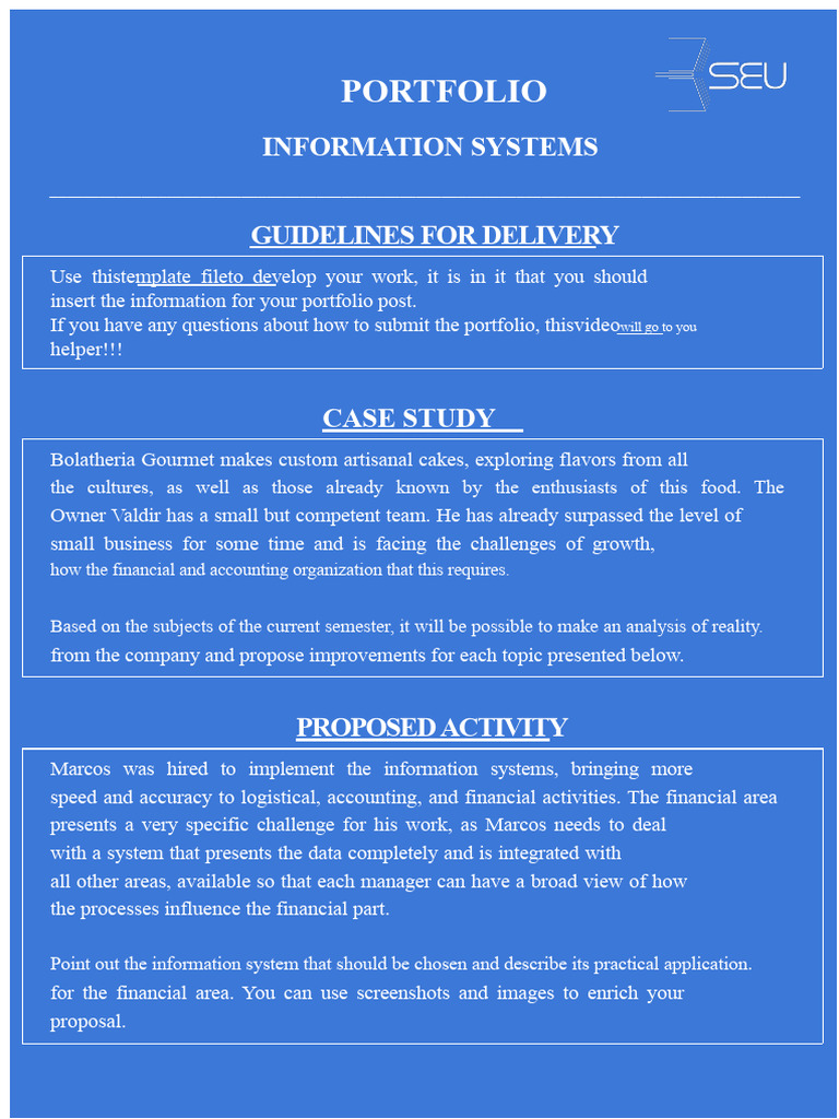 Portfolio Proposal - Information Systems | PDF