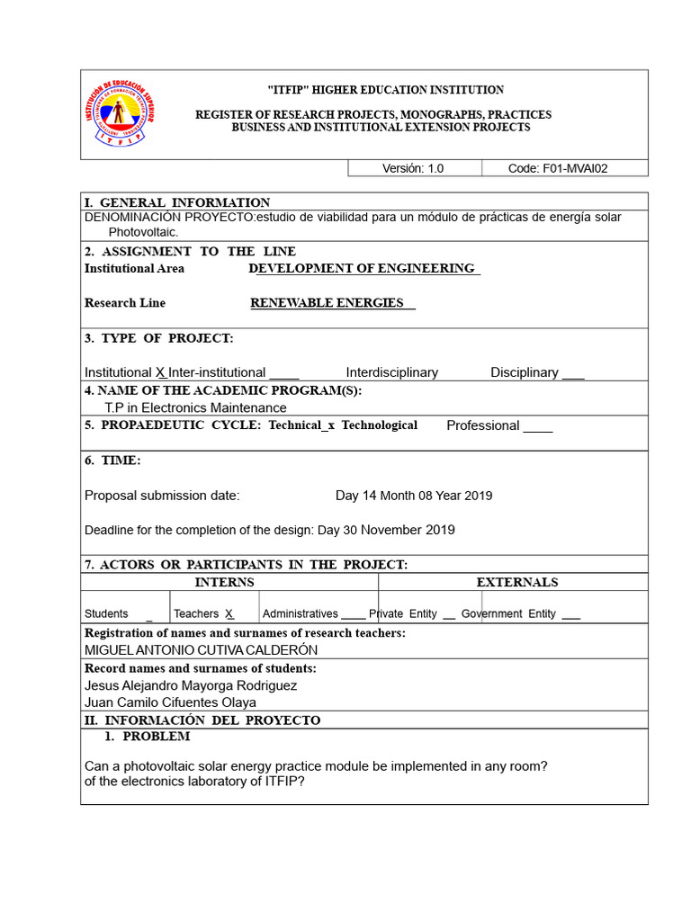 Solar Photovoltaic Energy Module Registration Form | PDF ...