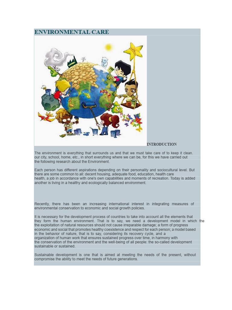 Environmental Care | PDF | Atmosphere Of Earth | Earth