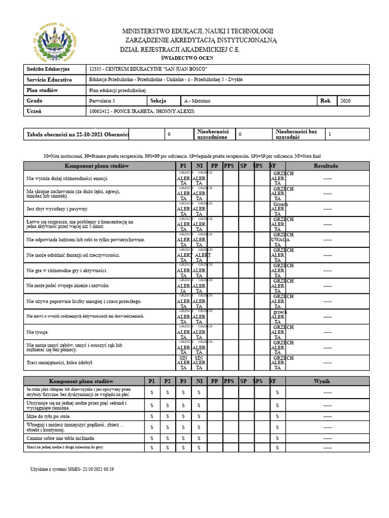 Parvularia 5 2020. Skorygowane | PDF