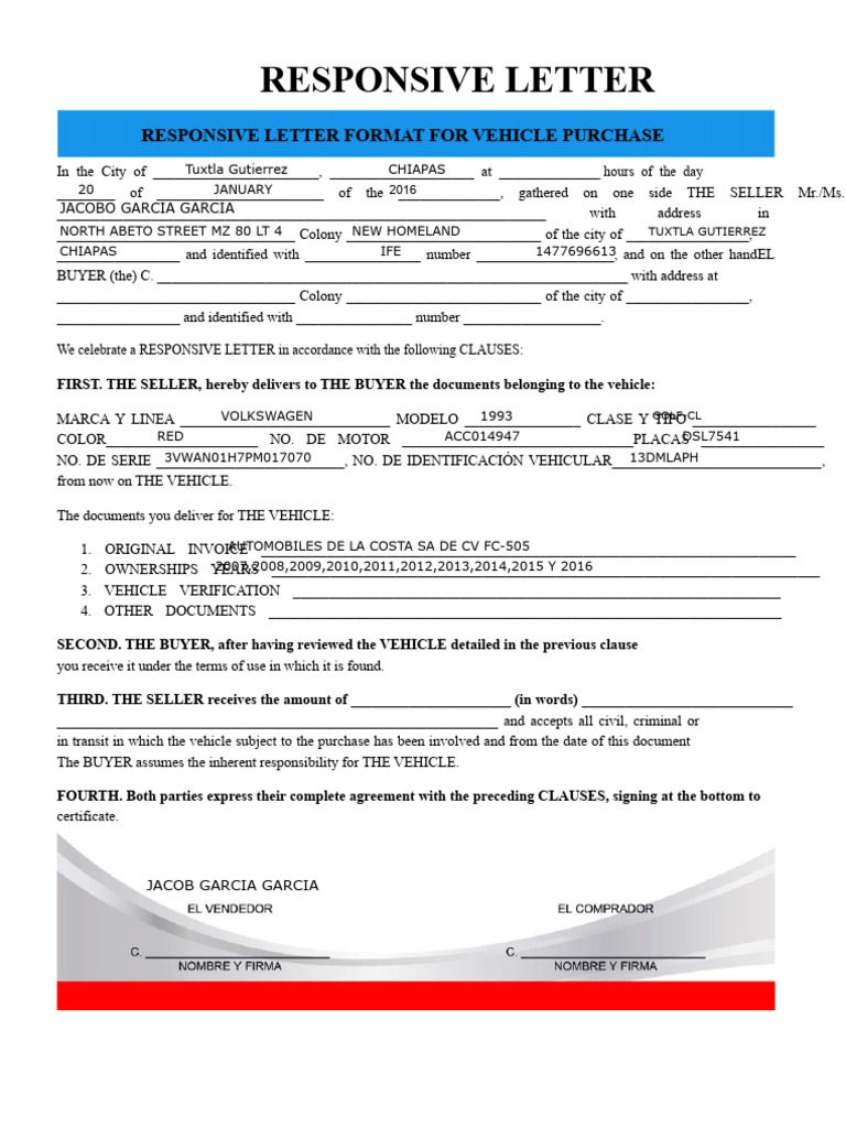 Letter of Responsibility Format | PDF