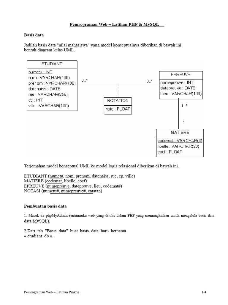 Latihan Praktis PHP MySQL | PDF