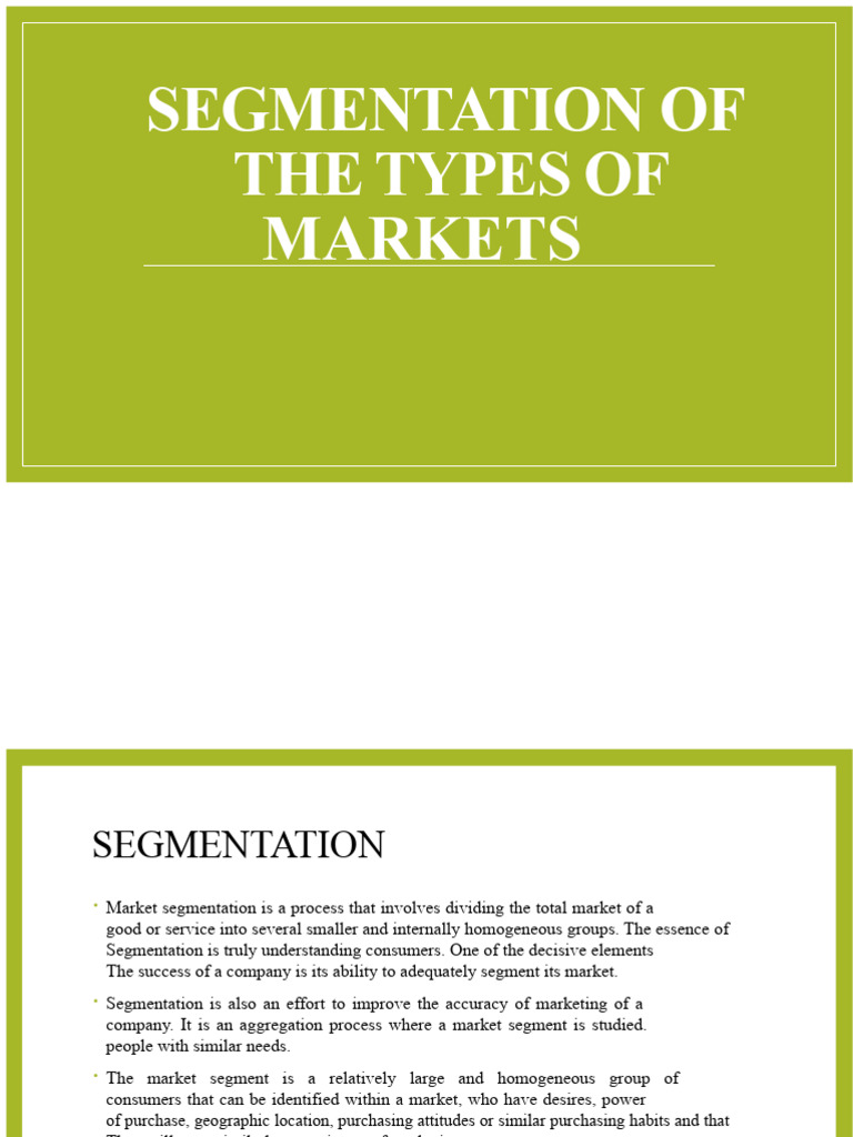 3.10 Market Type Segmentation | PDF | Market Segmentation | Brand