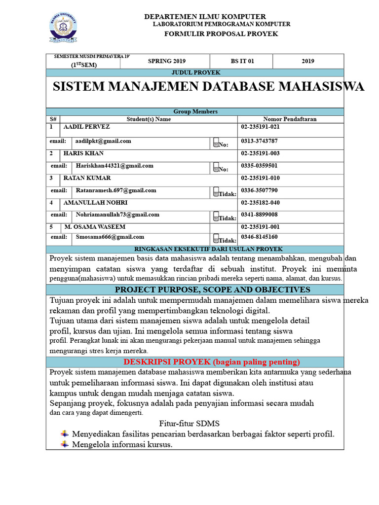 Proposal Proyek CP | PDF
