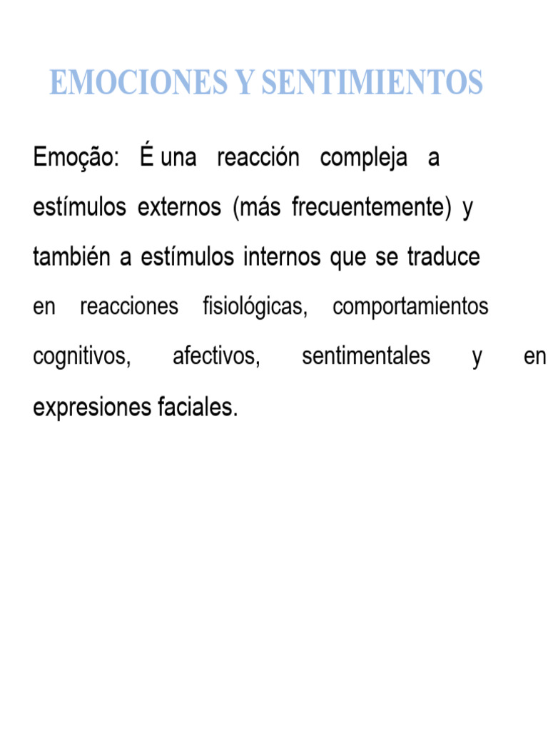 Emociones y Sentimientos: Guía Completa | PDF | Las emociones ...