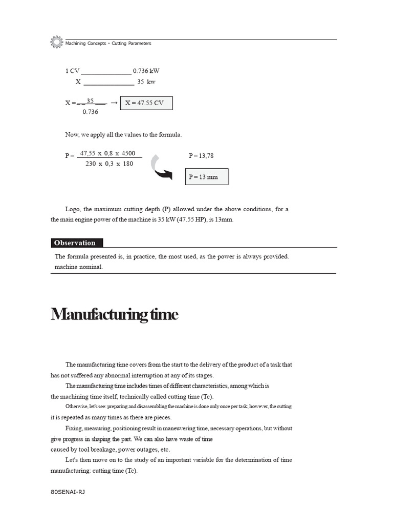 Cutting Time in Turning | PDF | Machining | Mechanical Engineering
