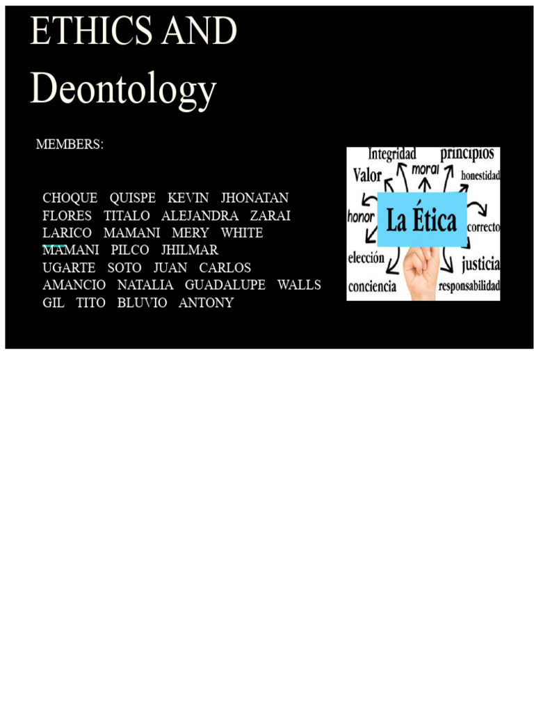 Ethics and Deontology | PDF | Liberal Arts Education