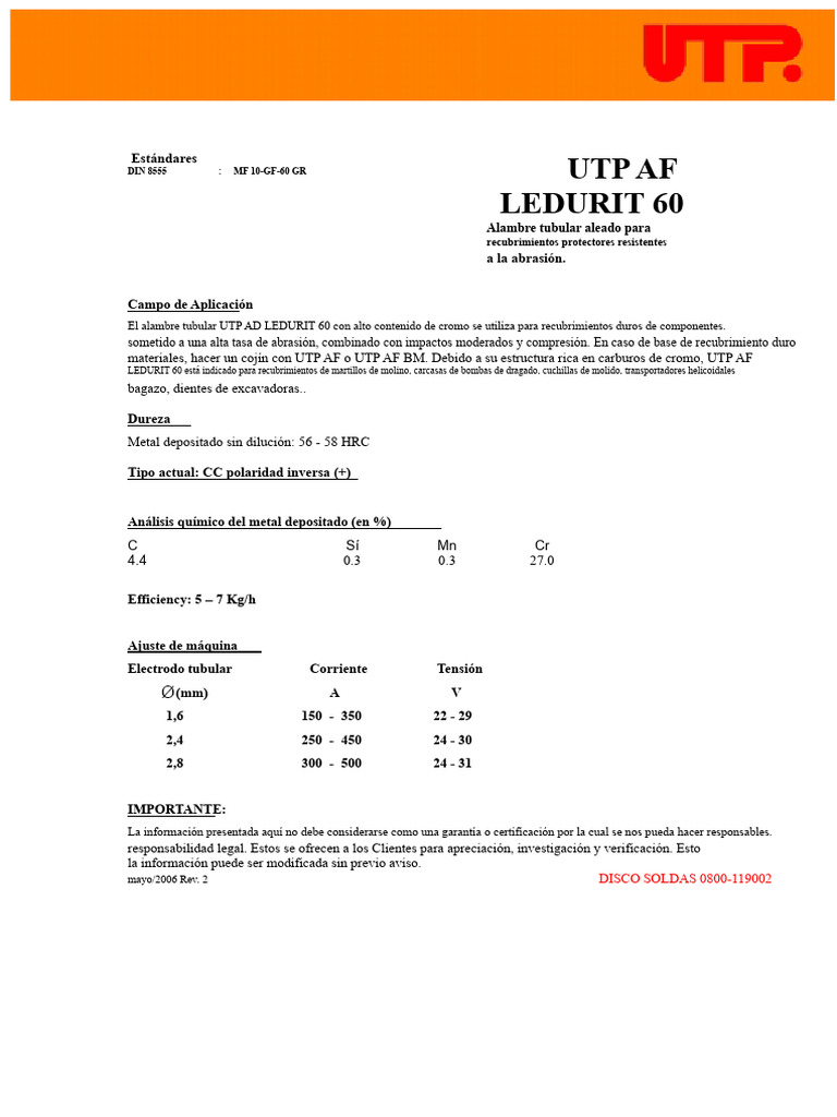 Utp Af Ledurit 60 | PDF