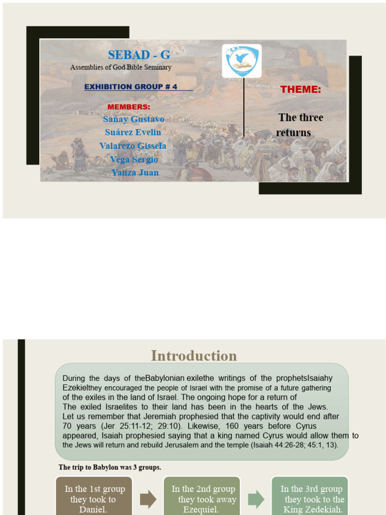 Jewish Returns from Babylonian Exile | PDF | Ezra | Babylonian Captivity