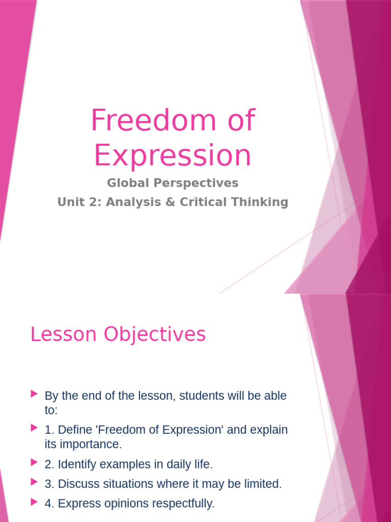 Freedom of Expression Y9 Lesson | PDF