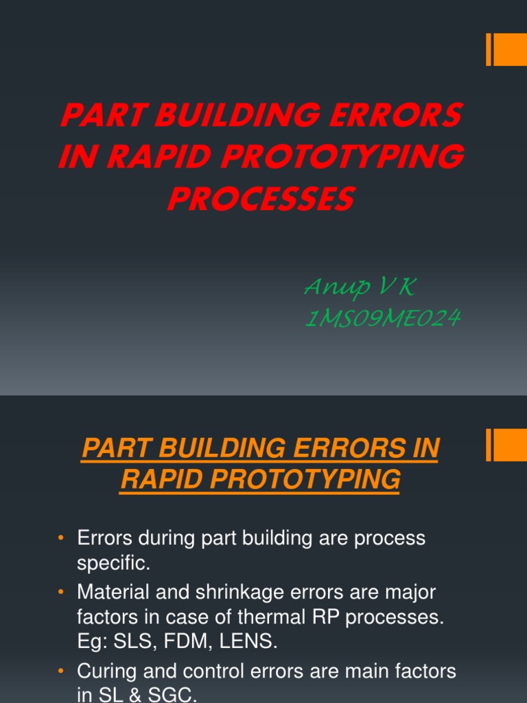 Part Building Errors In Rp Pdf Casting Metalworking Shape 