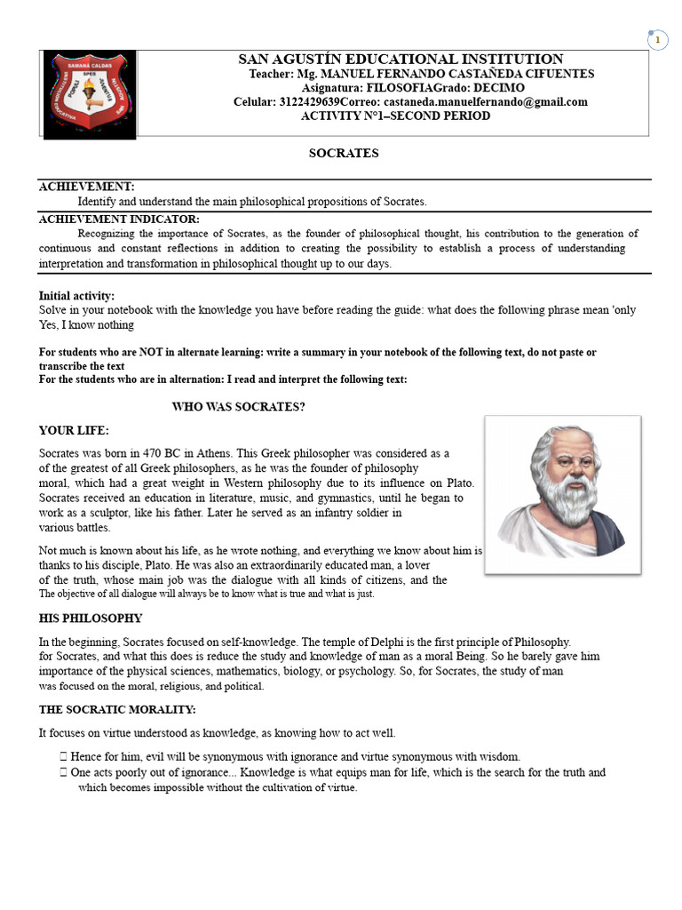 Socrates: Philosophy and Methodology Guide | PDF | Socrates | Virtue